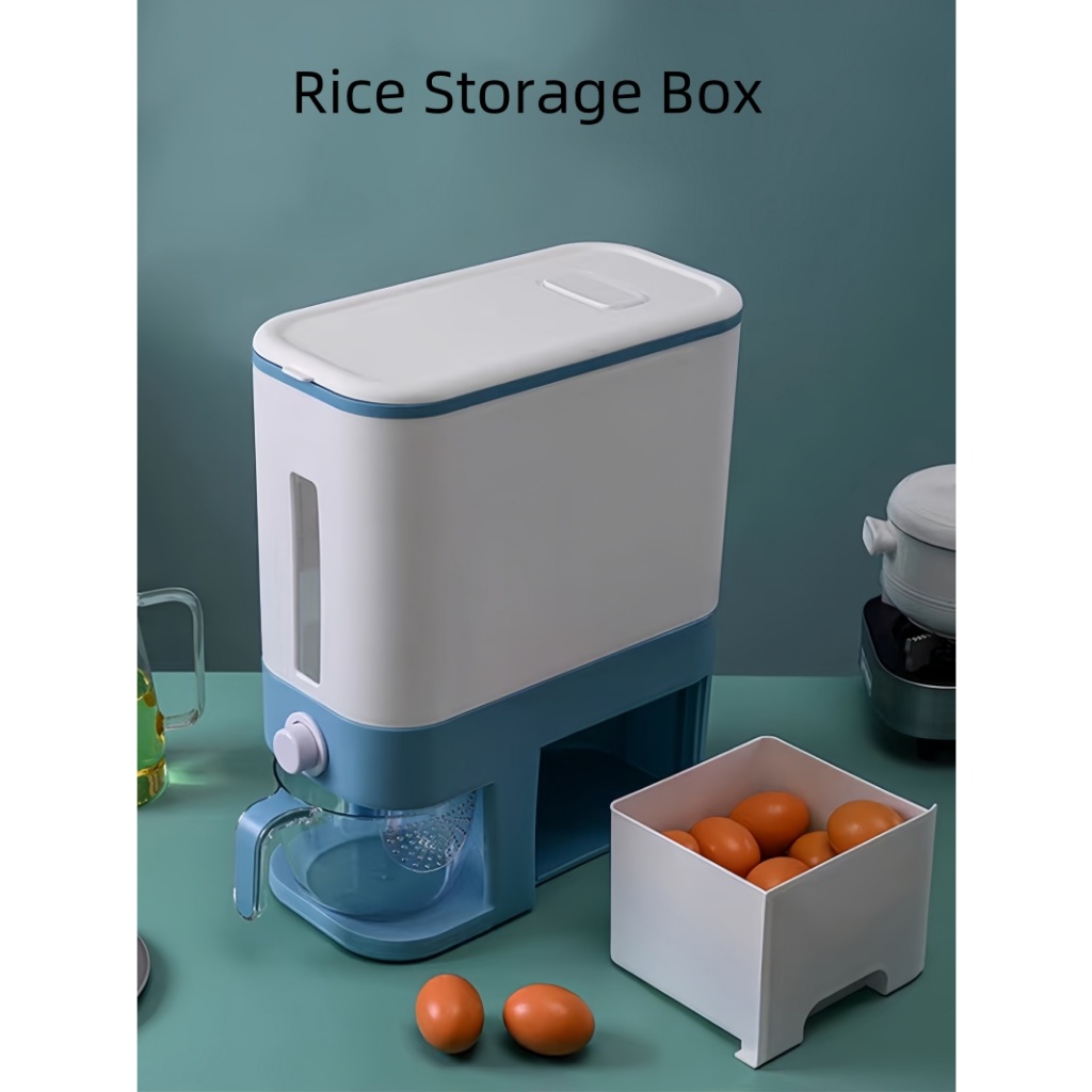 8kg Rice Dispenser and Storage with measuring cup Dispenser Rice ...