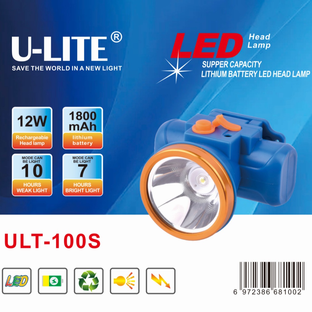 JMD ULITE LED Rechargeable Headlamp Waterproof Lithium Battery ...