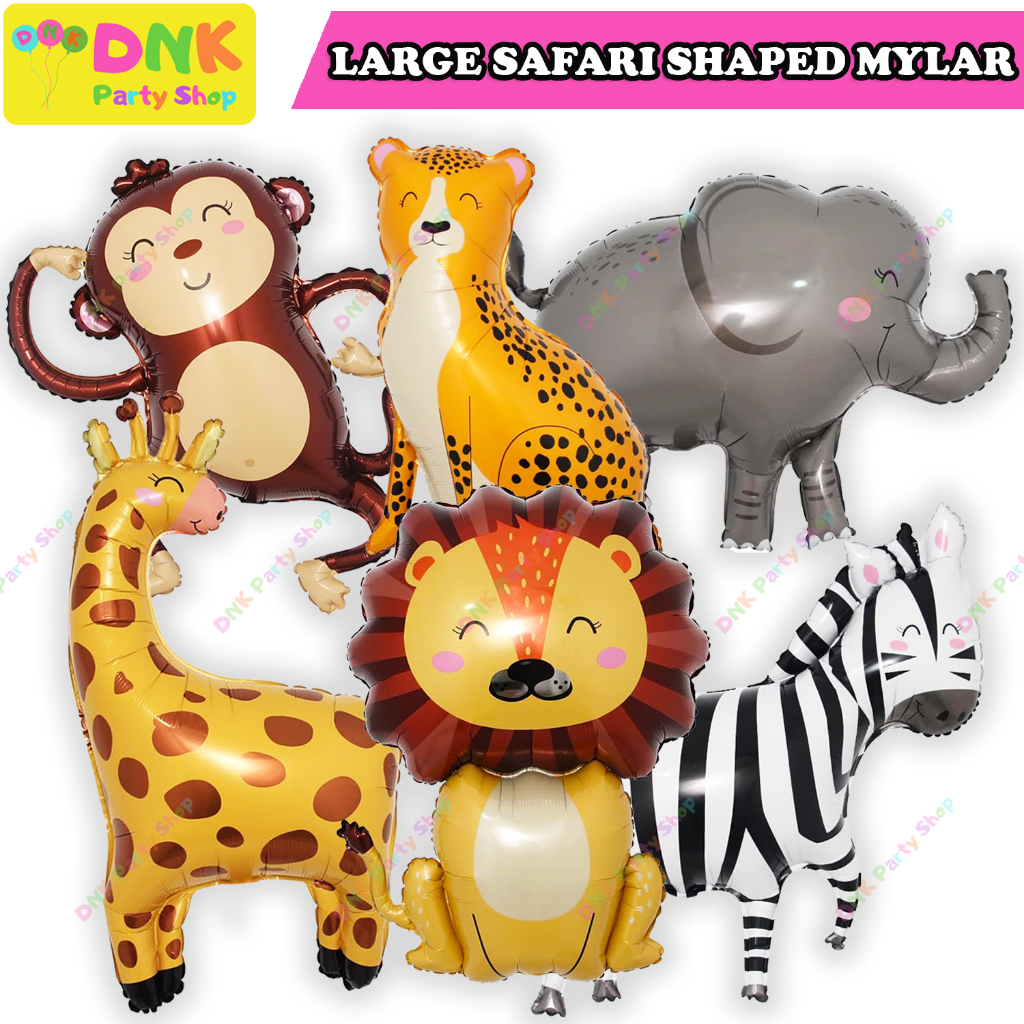30 inch Safari Animal Large Foil Balloon Mylar Jungle Zoo Party Decor ...