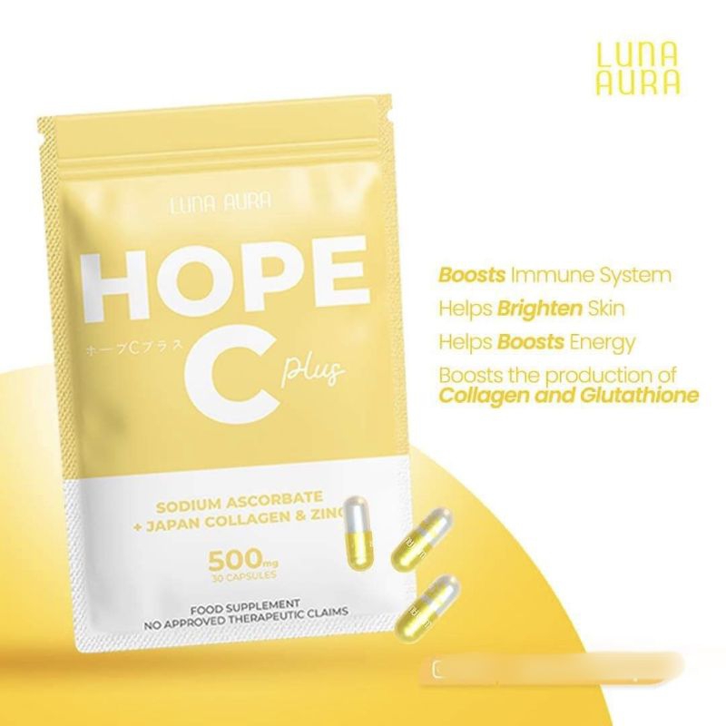 Hope C Plus Sodium Ascorbate, Japan Collagen and Zinc 30 Capsules by ...
