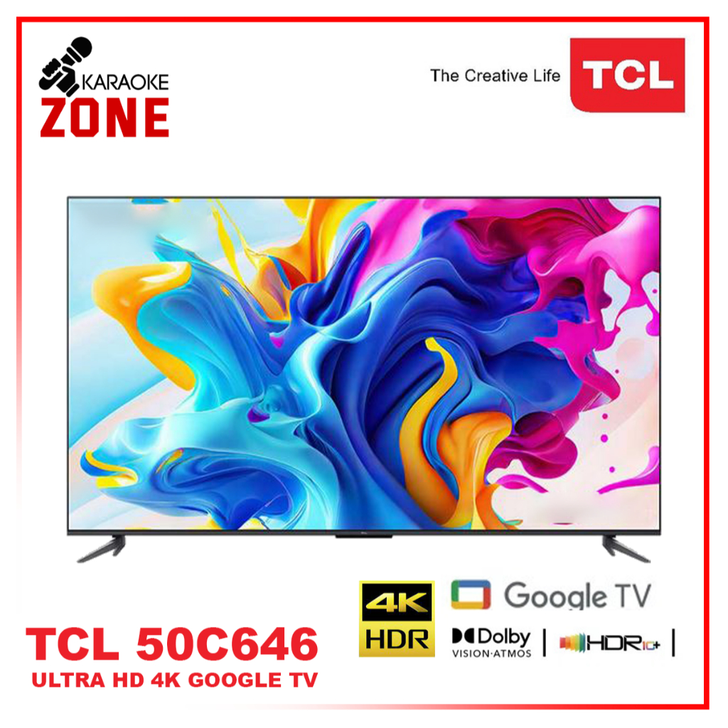 TCL 50C646 TV / Ultra HD 4K Google TV / HDR10+ / Dolby Vision Atmos TCL ...
