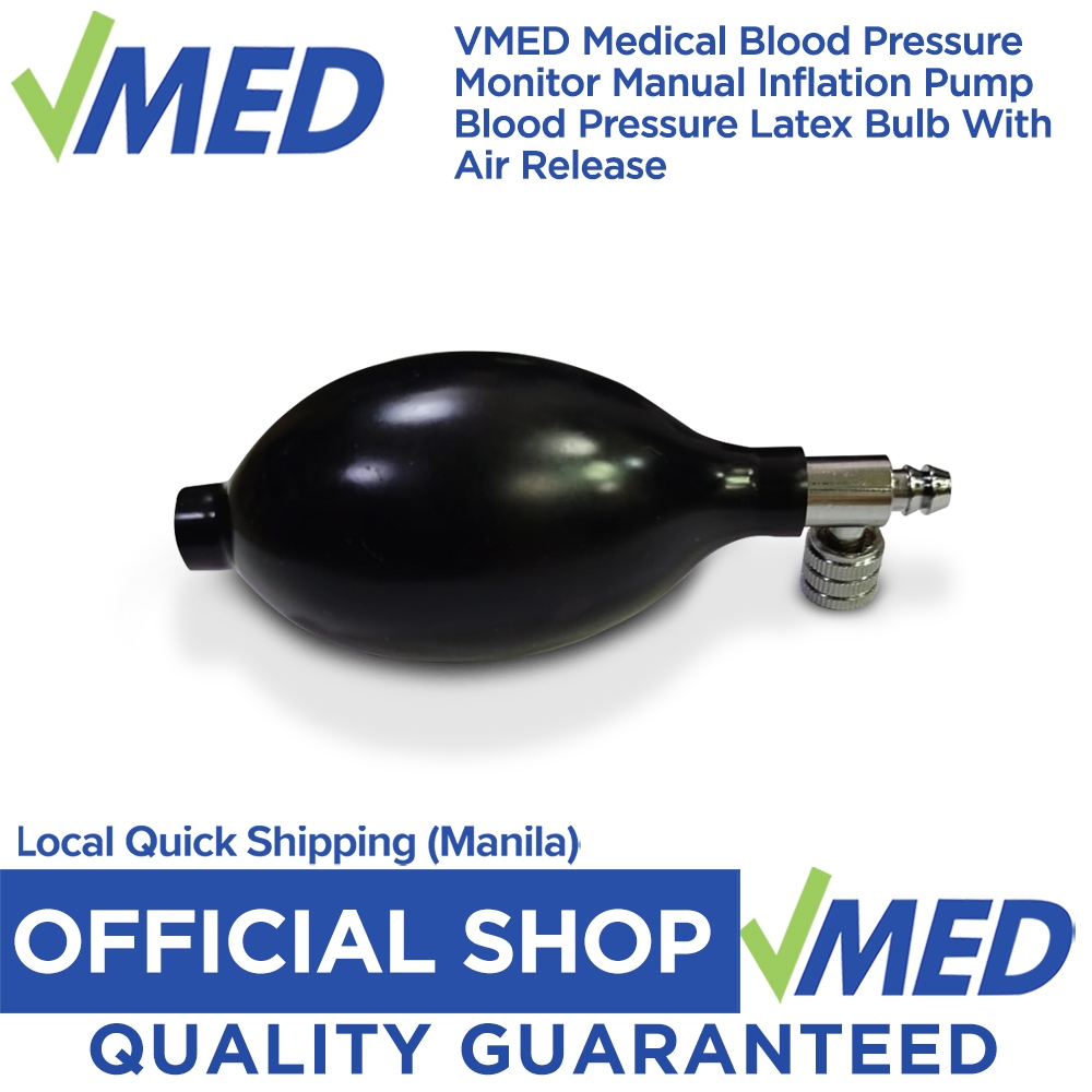 VMED Manual Inflation Blood Pressure Bulb Pump with Air Release Valve ...