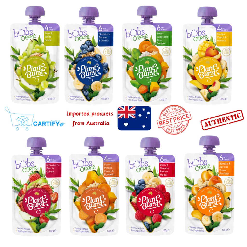 Bubs Organic Baby Puree Food 120grams (Made in Australia) | Shopee ...
