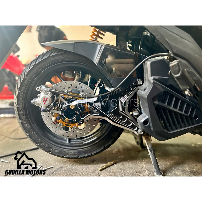 CNC Swing Arm Rear Disc with Bracket Ready for Honda Click V2/V3 125/ ...