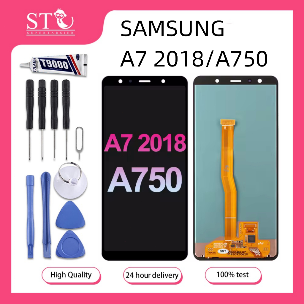 Original LCD For A7 2018 A750 LCD Display Touch Screen Digitizer Assembly Replacement | Shopee ...