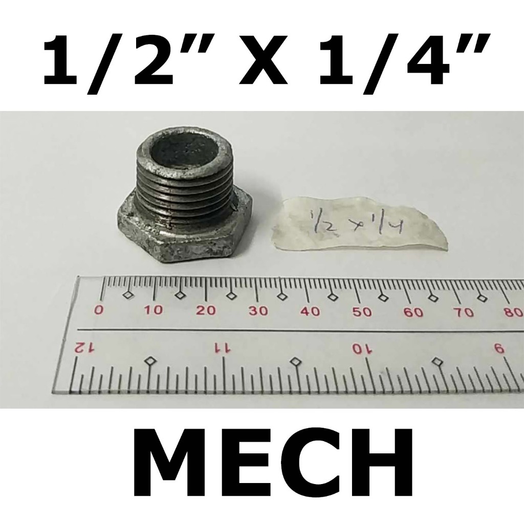 MECH GI BUSHING REDUCER 1/2" X 1/4" SCH40 STANDARD GALVANIZED IRON ...
