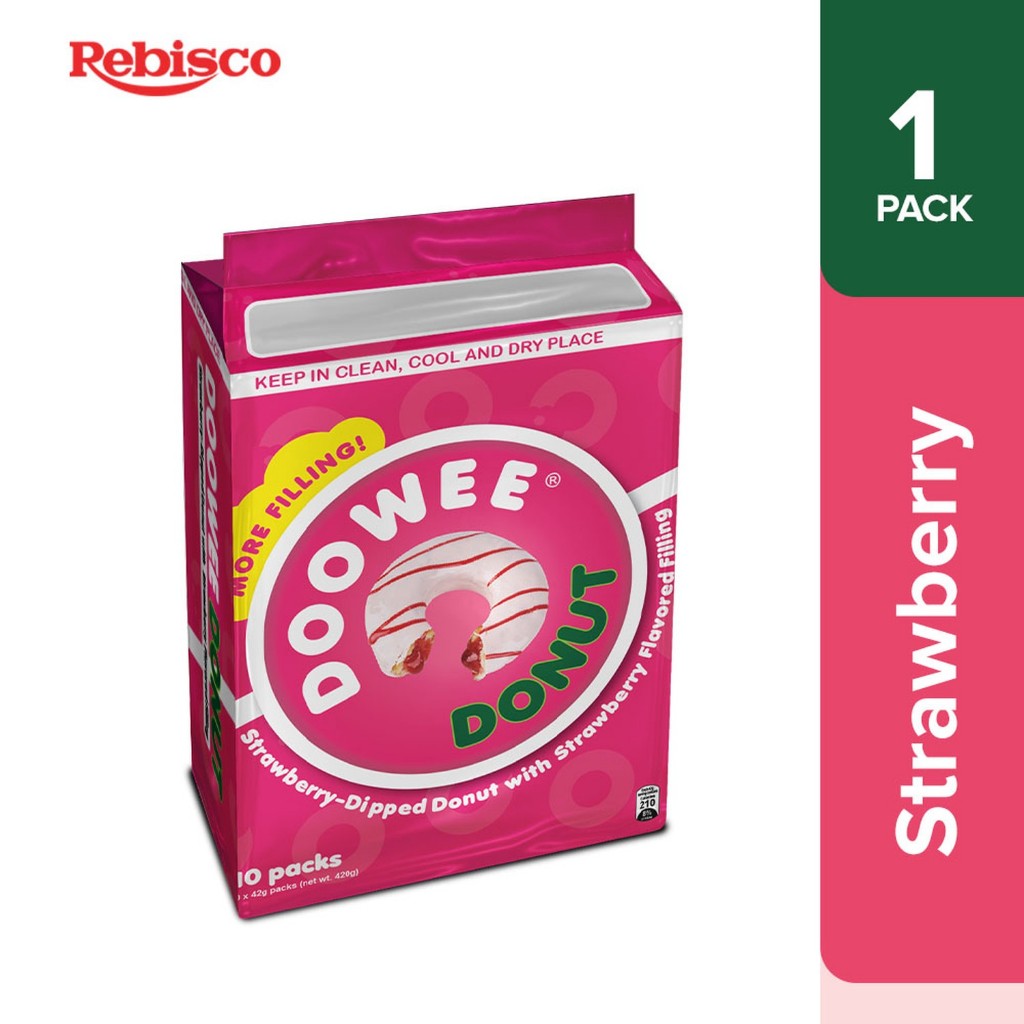 Doowee Donut Strawberry 42g | Shopee Philippines