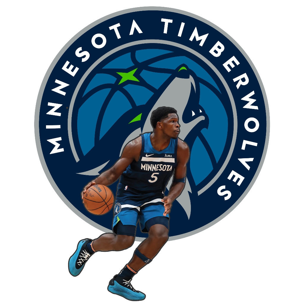 ANTHONY EDWARDS AMERICAN BASKETBALL SHOOTING GUARD 3D STICKER 7.5 ...