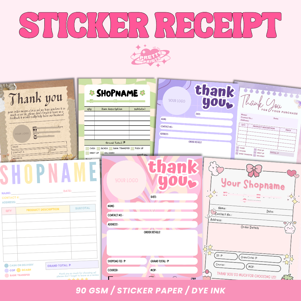 Sticker Receipt — Resibo Non-BIR/Official (3.9x5 inches) | Shopee ...