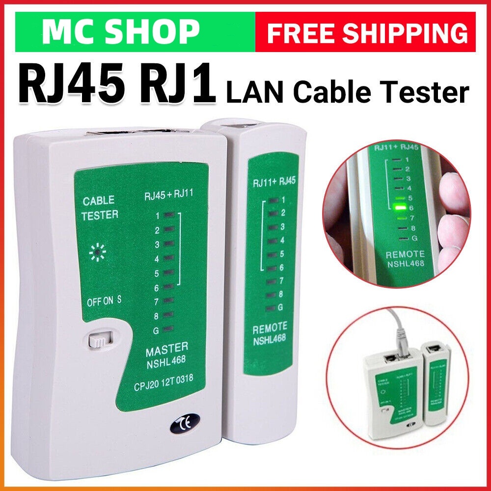 Network Cable Tester RJ45 RJ11 RJ12 CAT5/6 UTP LAN Cable Tester ...