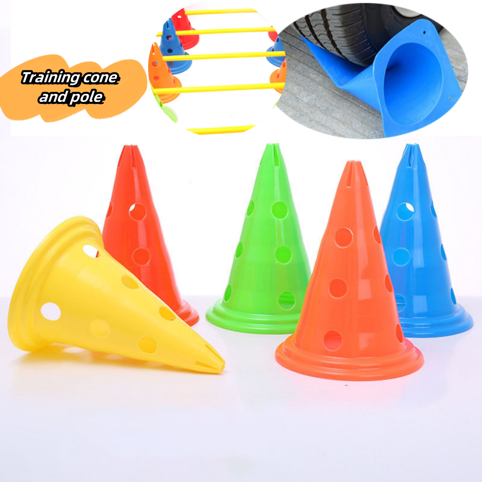 5pcs Agility Cones Barrier Safety Plastic Training Equipment Basketball ...