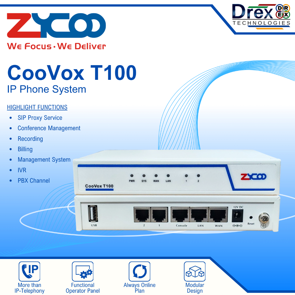 ZYCOO CooVox T100 IP Phone System | Shopee Philippines