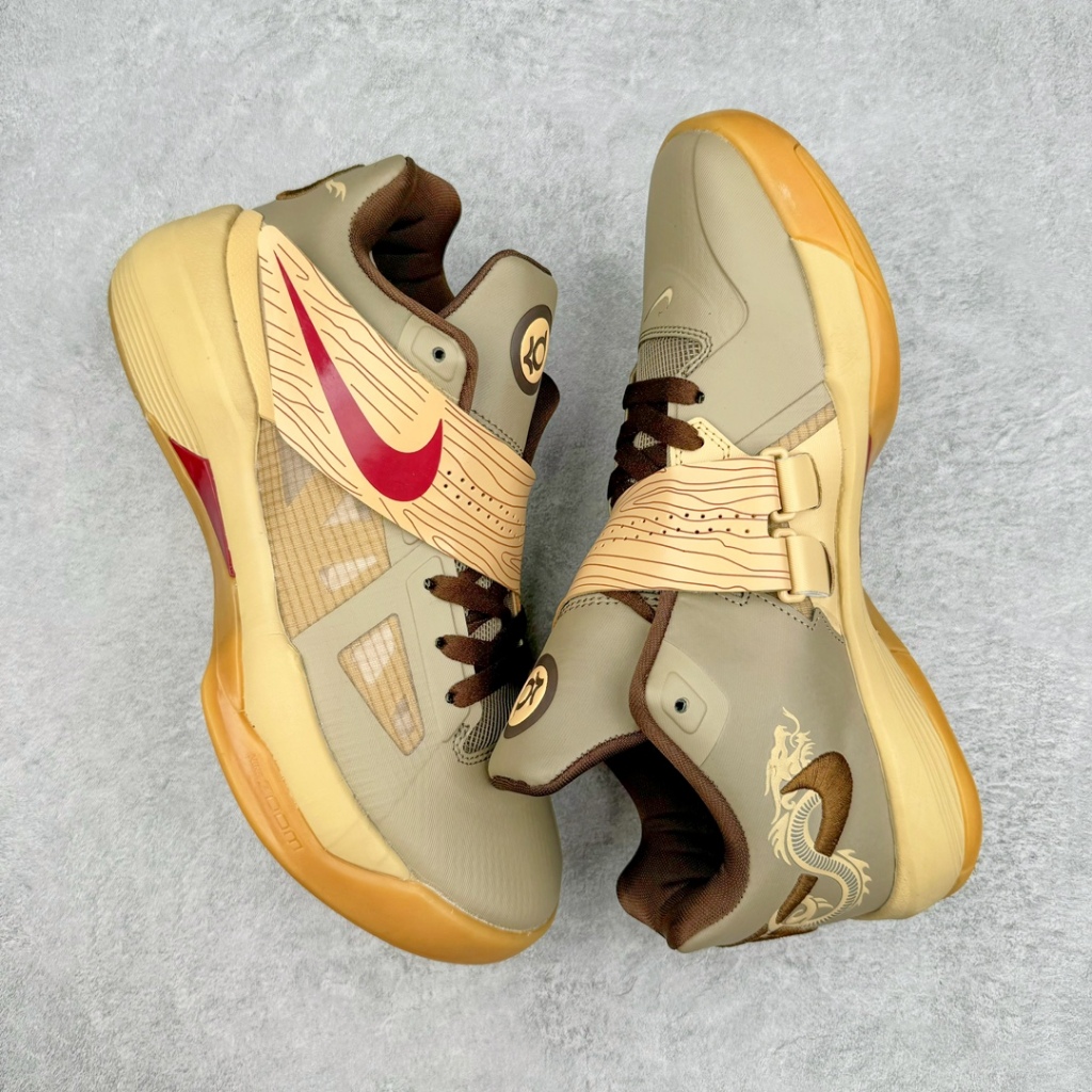 Nike KD 4 Low Cut Basketball Shoes Casual Sneakers for Men Women Brown ...