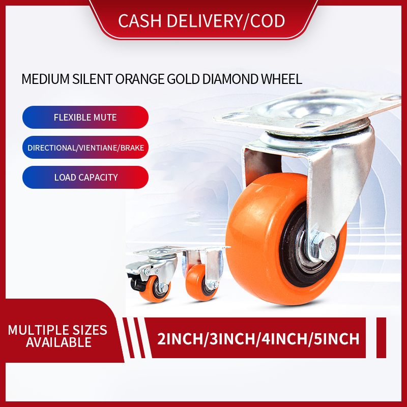 Heavy-Duty Trolley Caster Wheels - Swivel & Fixed Lock Set (1PC) for ...