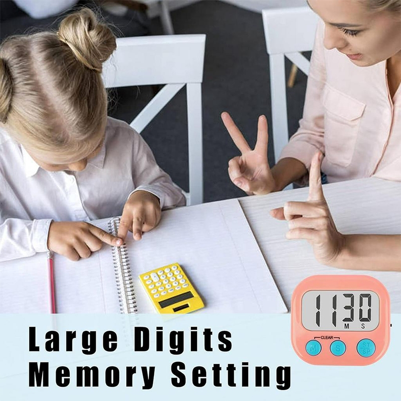 LCD Digital Kitchen Timer Classroom Study Timers Magnetic Loud Alarm ...