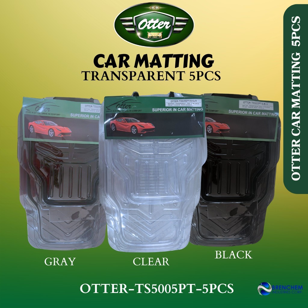 OTTER Superior Car Matting Transparent 5pcs Universaly,Washable,Anti ...