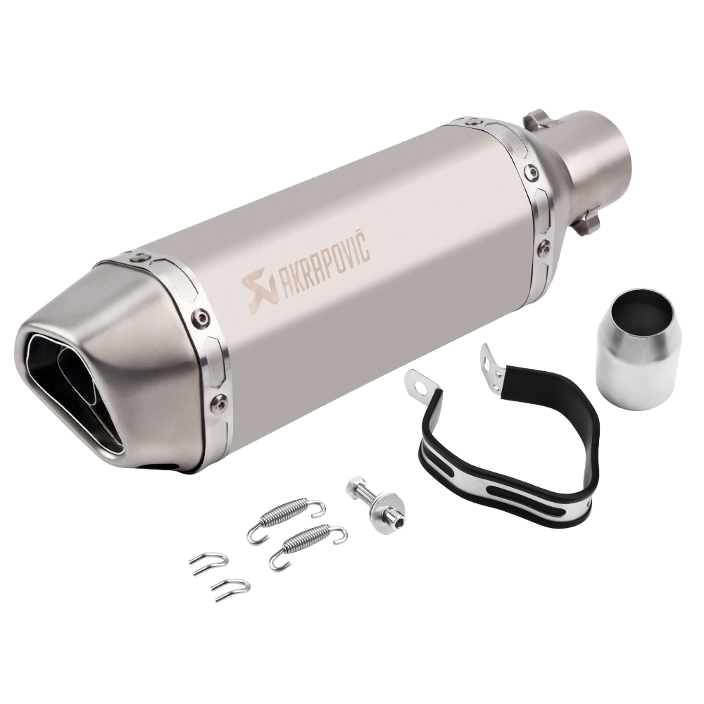 Spot 38-51mm Akrapovic Slant Exhaust Pipe Premium Stainless Steel ...