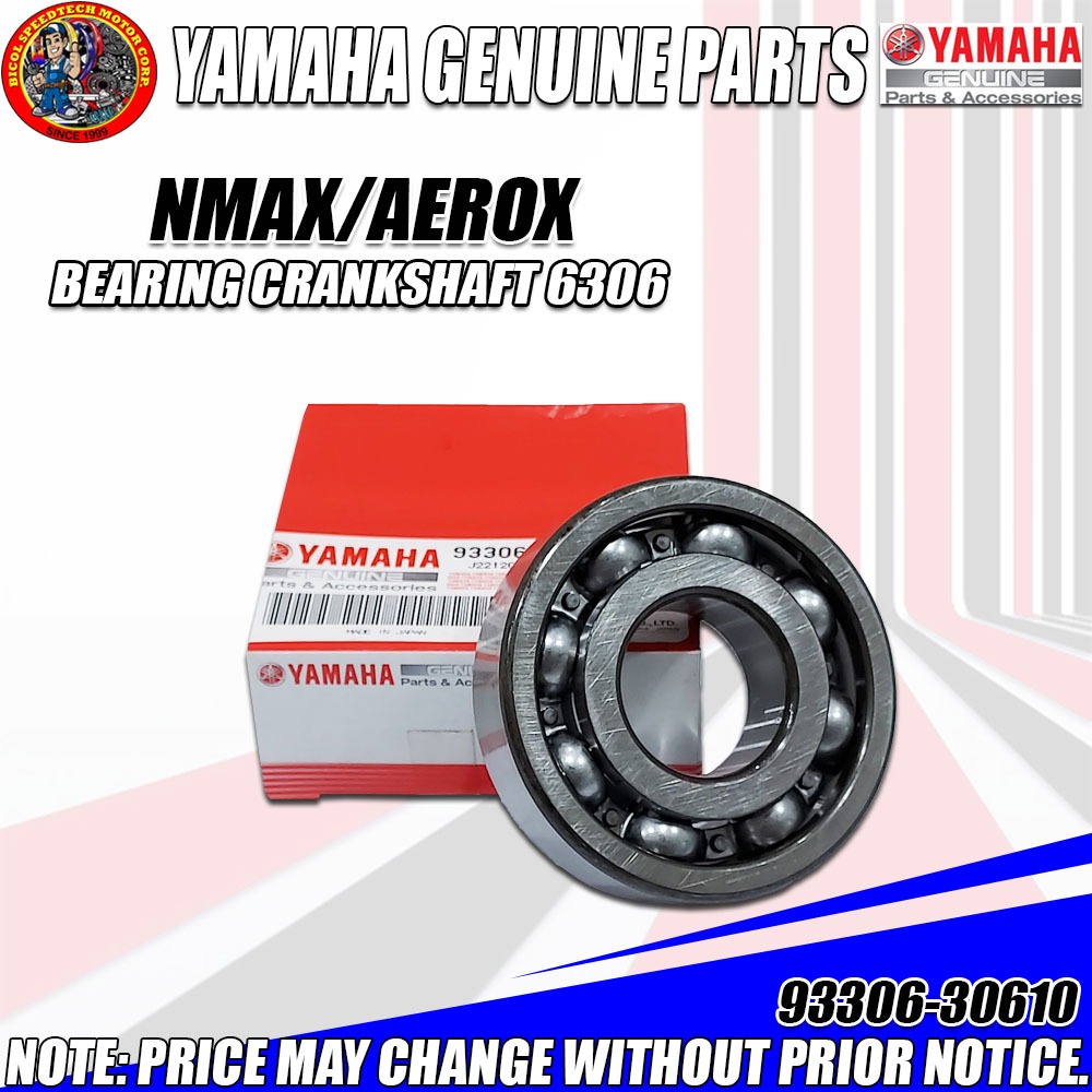 NMAX/AEROX BEARING CRANKSHAFT 6306 (YGP) (GENUINE: 93306-30610) | Shopee Philippines