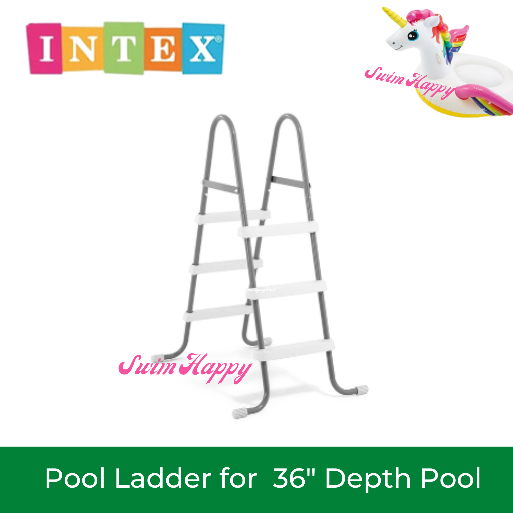 SwimHappy Intex Pool Ladder (For Use W/ 36" Wall Height Pools) (36in ...