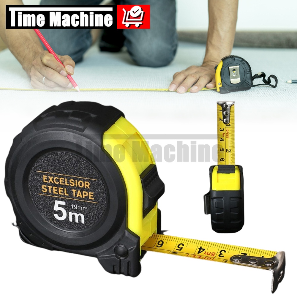 3m/5m Heavy Duty Steel Tape Measure Retractable Portable Measure Tape ...