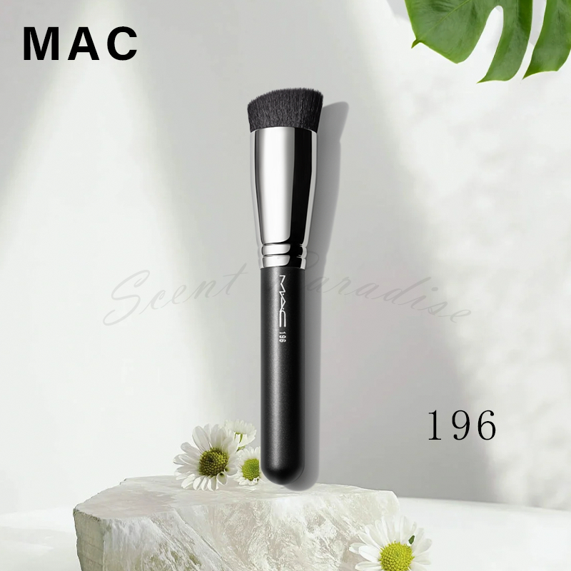 MAC 196 Large Slanted Flat Head Foundation Brush Liquid Foundation ...