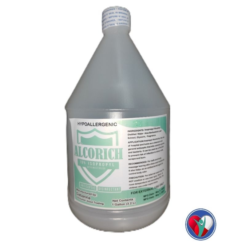 Isopropyl alcohol 70% Alcorich with Moisturizer | Shopee Philippines