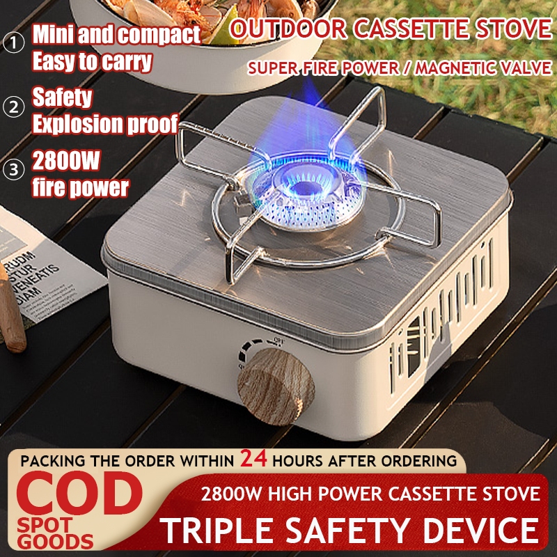 Card Furnace Outdoor Gas Stove Portable card magnetic cooker Camping ...