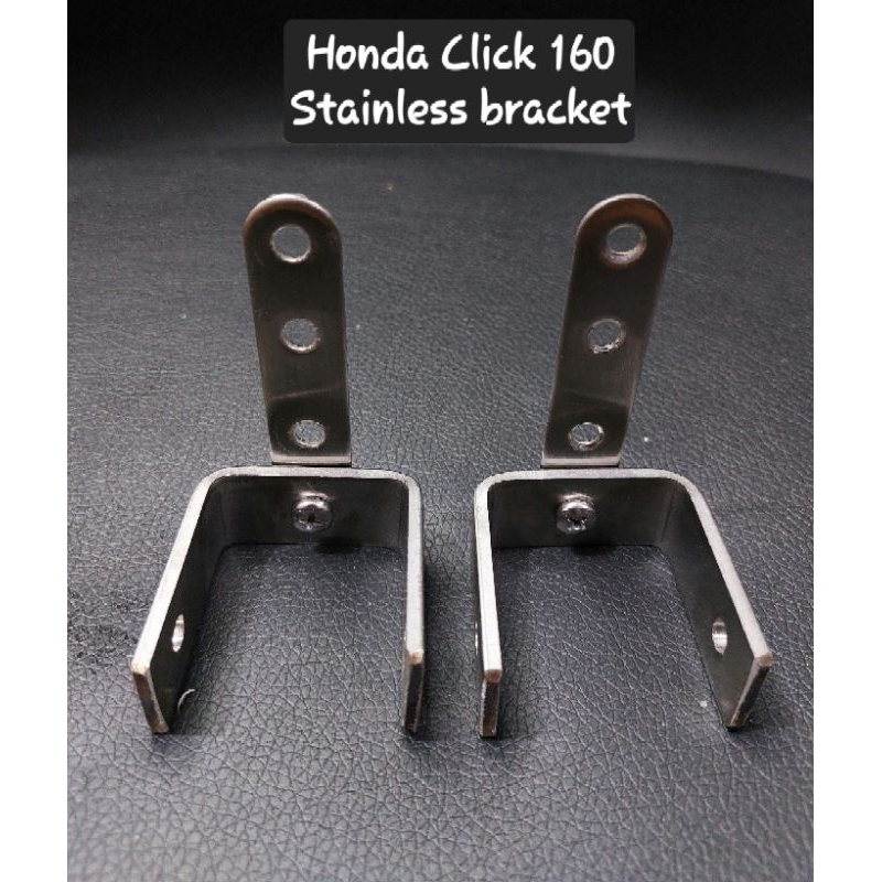 Honda Click 160 bracket for Minidriving light Stainless w/ nuts & bolts ...