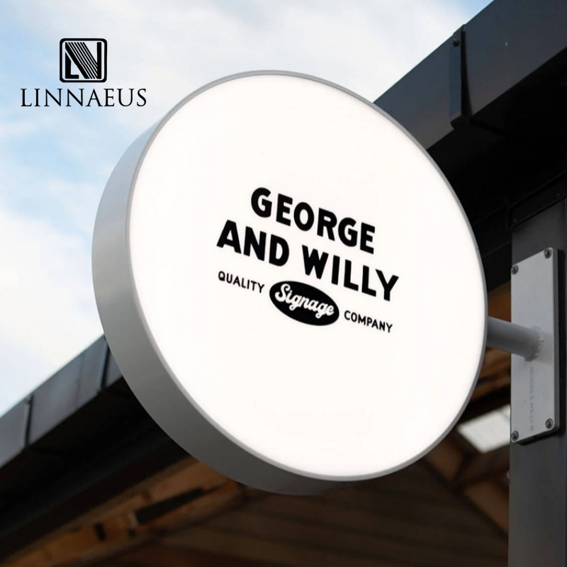 ADS Adverting Round Outdoor LED Light Sian Doubled Sided Circ ular ...