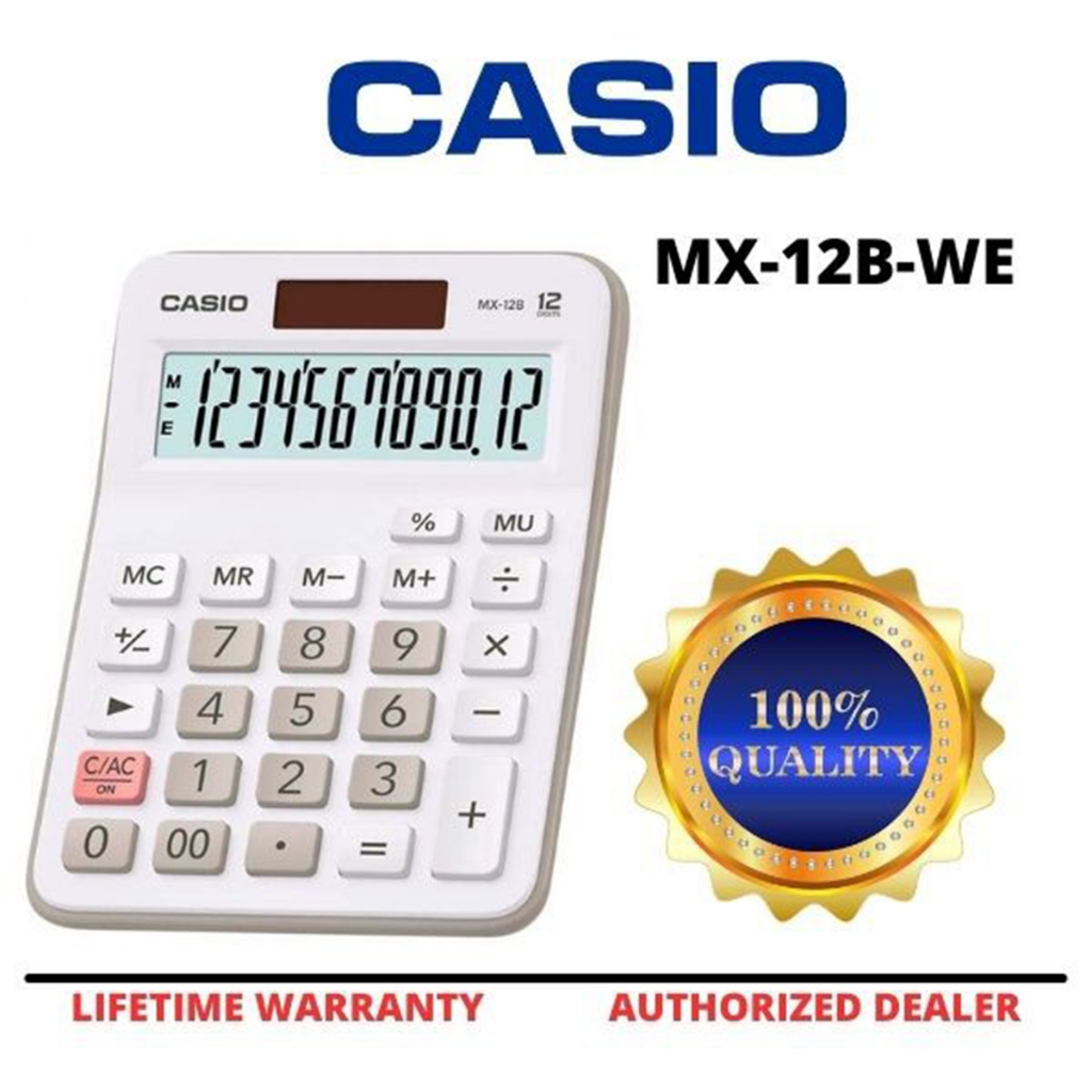 Casio MX-12B (White) Value Series Basic Calculator for Business (100% Original) | Shopee Philippines