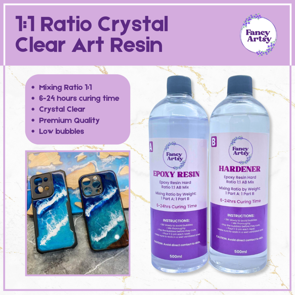 1:1 Ratio Epoxy Resin Clear Kit for DIY Art Jewelry Crafts Coating ...