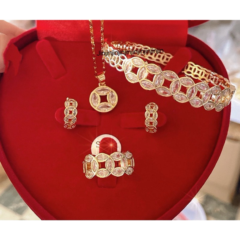 LUCKY Charm Money Catcher Coin Stainless Charm Moissanite Earrings ...