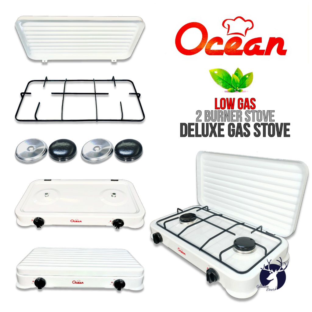 OCEAN DELUXE GAS STOVE ( 2 & 4 BURNER ) COUNTERTOP STOVE W/ PROTECTIVE ...
