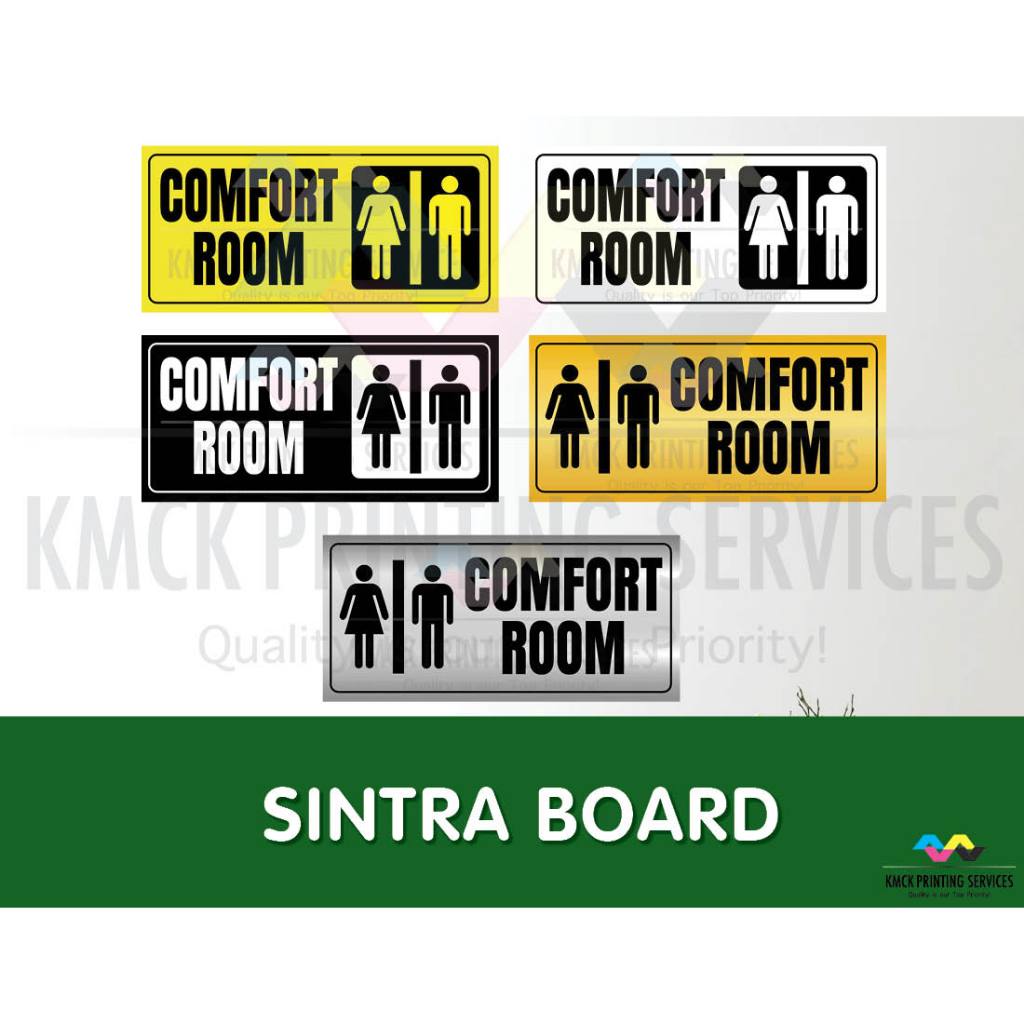 Comfort Room/Restroom Door Signs | Shopee Philippines