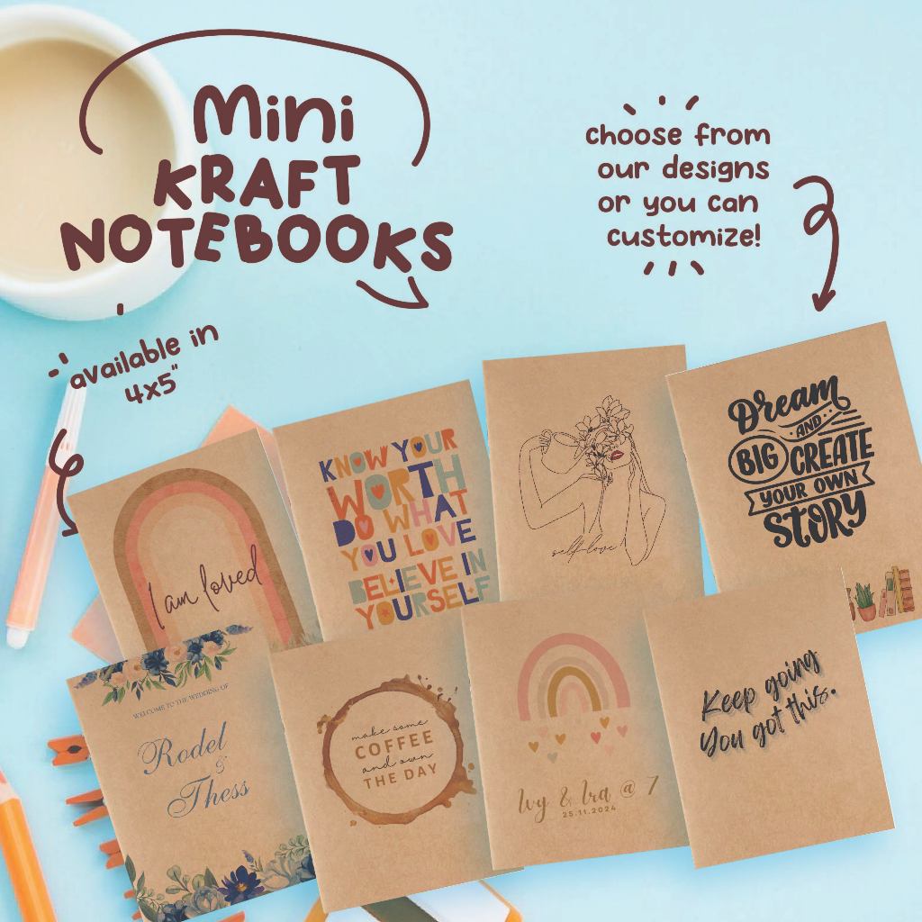 MINI KRAFT NOTEBOOK | Good for souvenirs (Can be Customized) | Shopee Philippines