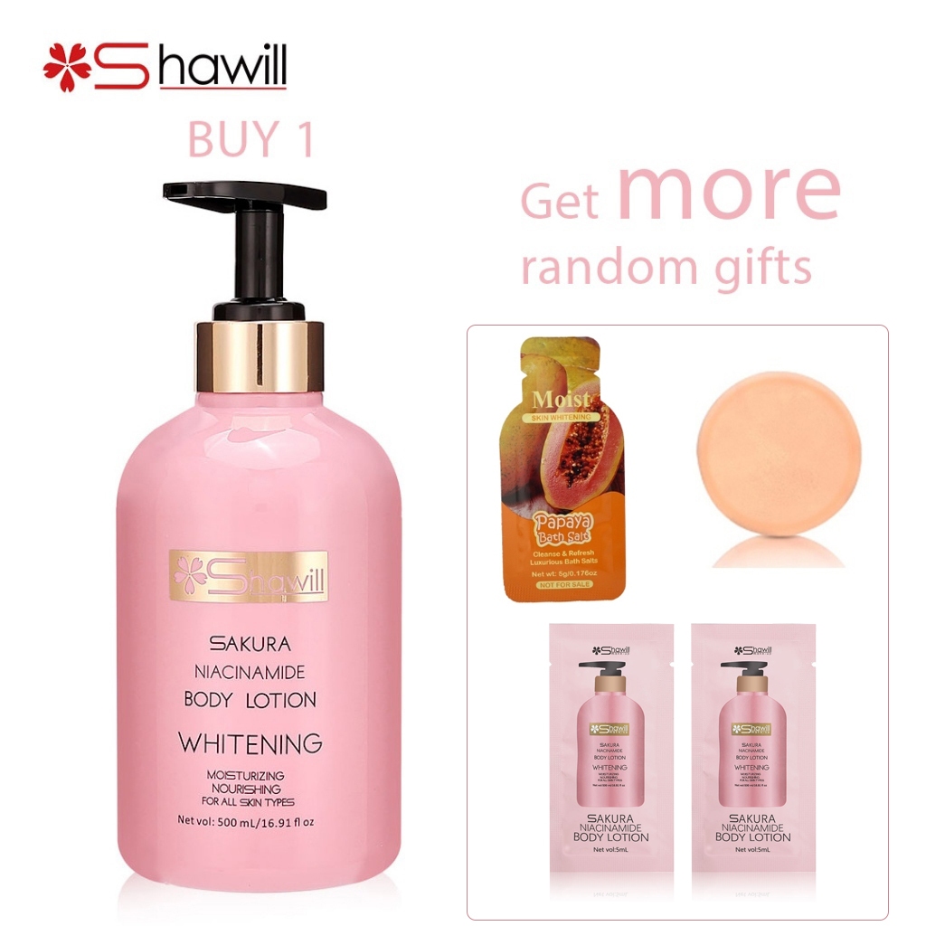 Shawill Cosmetics Sakura Niacinamide Body Lotion Care 500ml Whitens ...