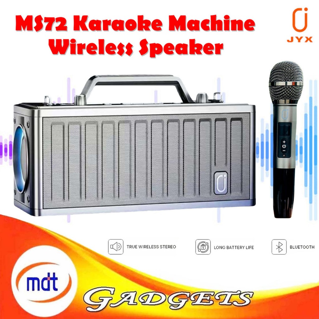 JYX MS72 Bluetooth Professional Karaoke Speaker with Microphone ...
