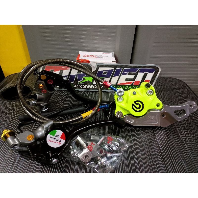 CALIPER 2POT W/ BRAKE MASTER SINGLE TANK FOR RAIDER 150 CARB& FI.FOR ...