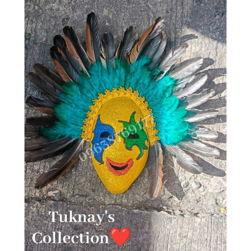 Ati-atihan maskara festival Costume. / brown feathers | Shopee Philippines