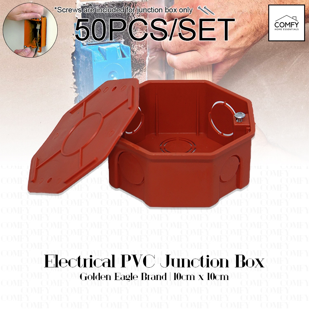 (50pcs/SET) WHOLESALE Golden Eagle PVC Plastic Electrical Junction Box ...