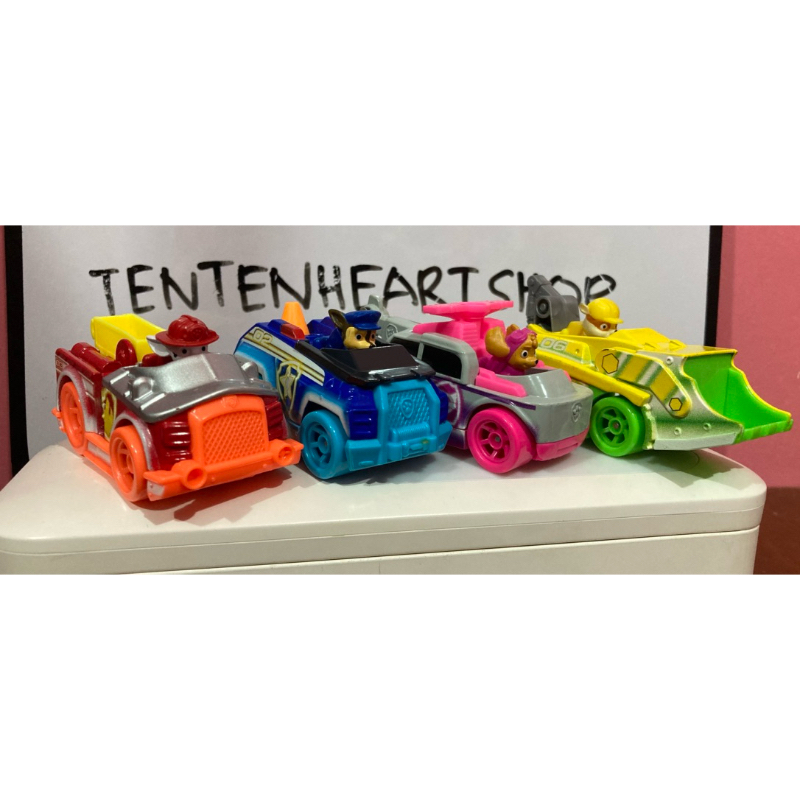 Paw Patrol, True Metal Neon Rescue Vehicle Gift Pack of 4 Collectible ...