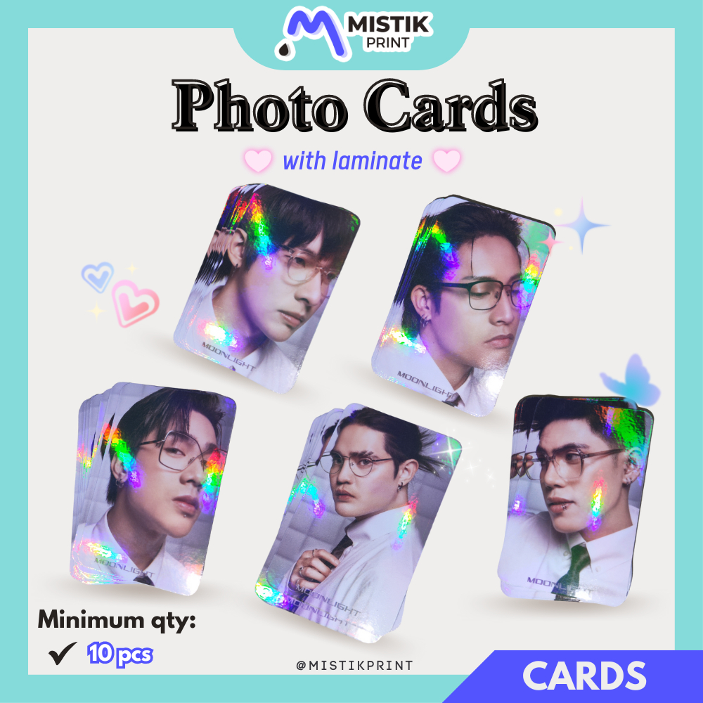 Customized Photo Cards with Laminate 10 PCS Back to Back Print | Shopee ...