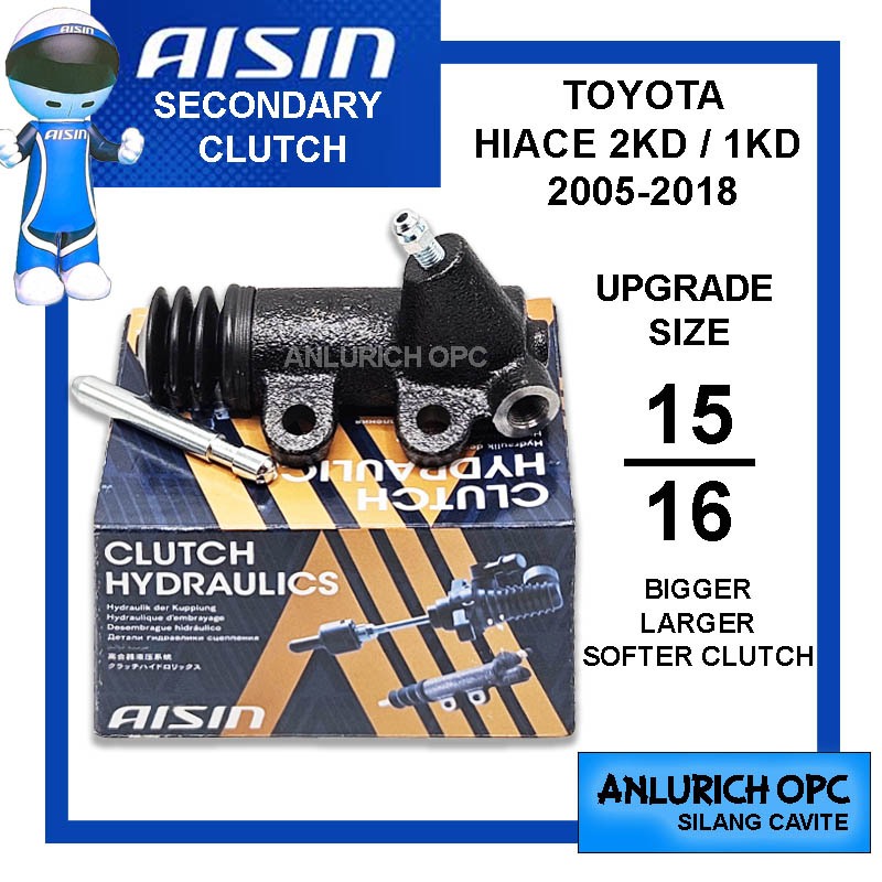 AISIN SECONDARY CLUTCH HIACE 1KD 2KD 2005-2018 UPGRADE SIZE 15/16 ...