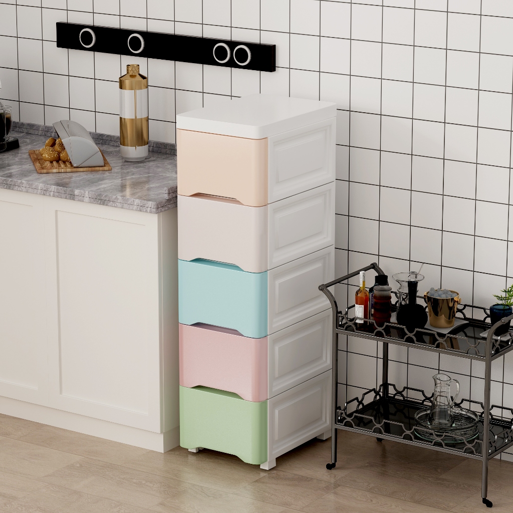 skynni18cmMacaron color storage cabinet for organizing clothes Plastic ...