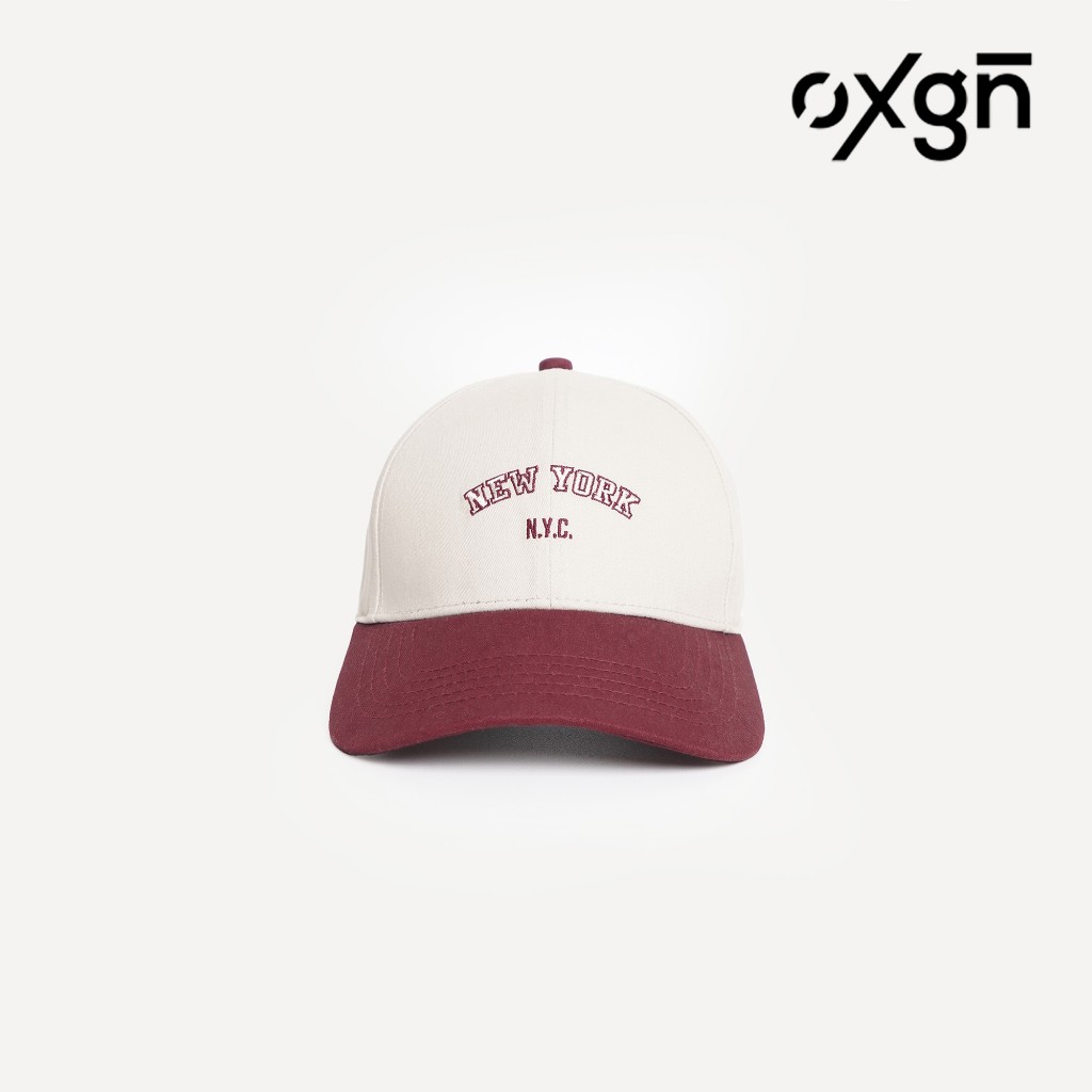 OXGN New York Embroidered Curved Cap For Men And Women (Cream) | Shopee ...