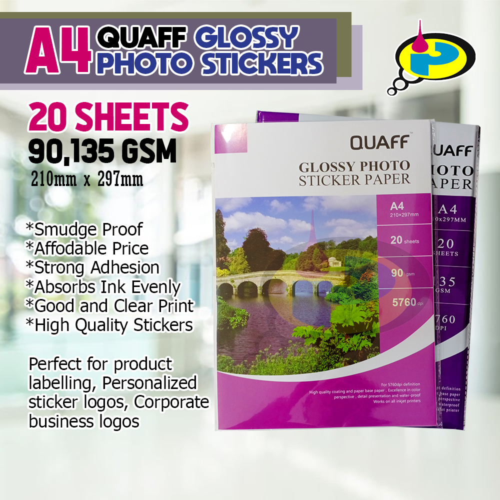 QUAFF Photo Sticker, glossy photo paper sticker 90gsm 135gsm sticker ...