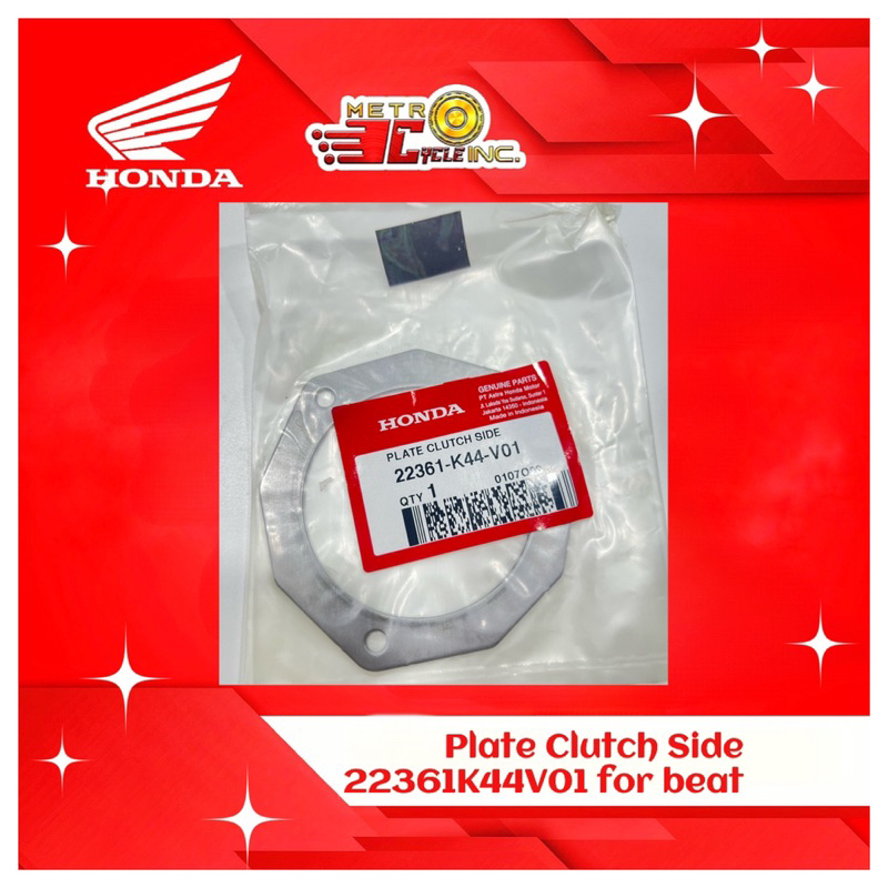 Honda Genuine Plate Clutch Side 22361K44V01 for Honda Beat fi STD ...