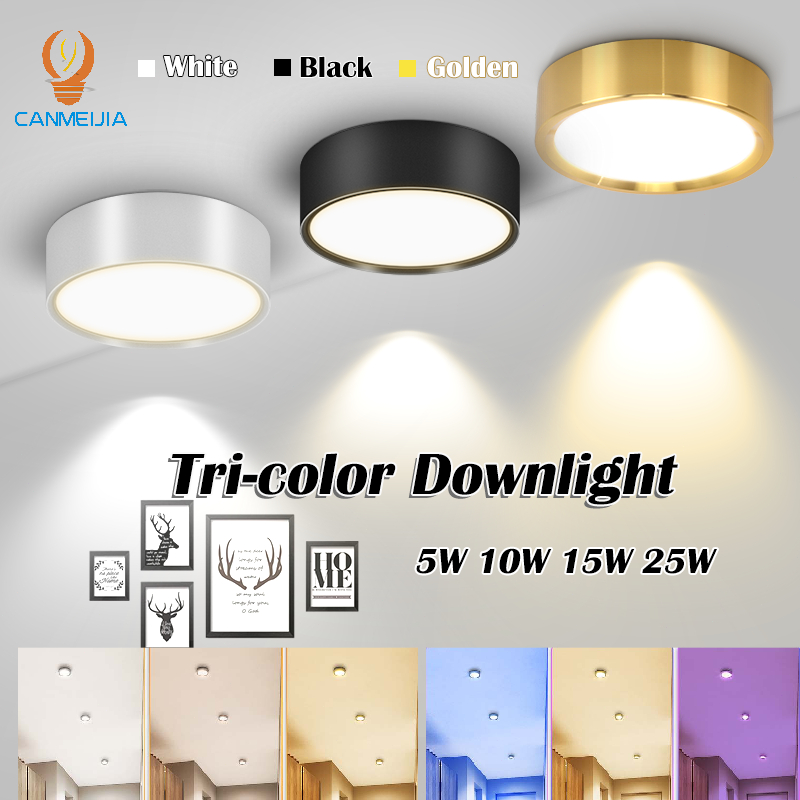 Tri-Color Pin Light Led Downlight Ceiling Lamp Surface Mounted ...