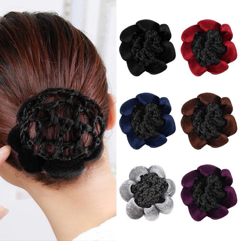 12PCS/Fashion Hair net pusod pony net black ponynet pang pusod net ...