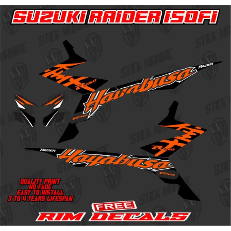 Suzuki Raider 150FI decals stickers, laminated | Shopee Philippines